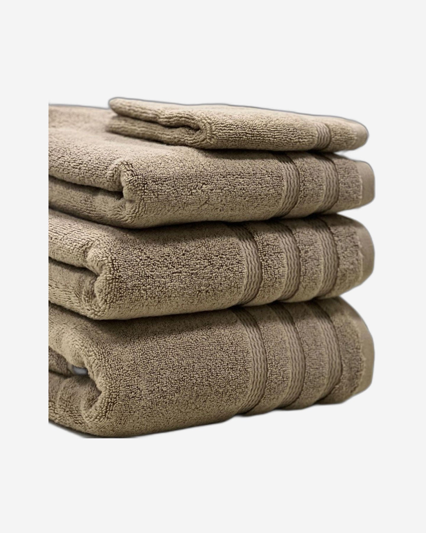 Linen Obsession "Zero Twist" Bath Towels Collection in Mushroom