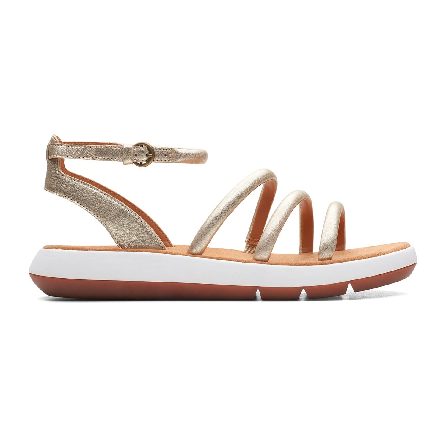 Clarks champagne sandals store