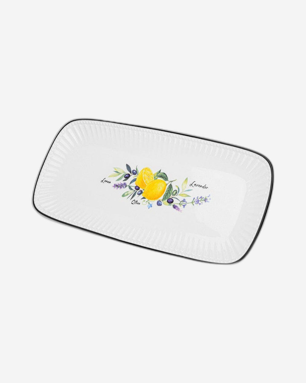 Buy Fissman Plate Lemon Provence Rectangular 36cm Online in UAE | Jashanmal