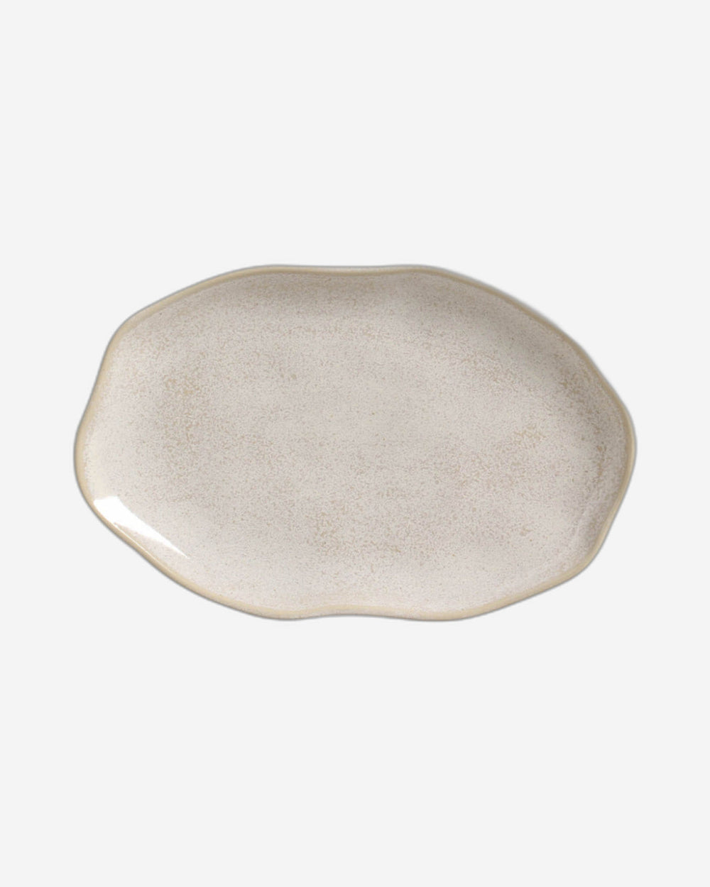 Bio Shallow Oval Platter Stoneware 30X20Cm Latte Made In Brazil