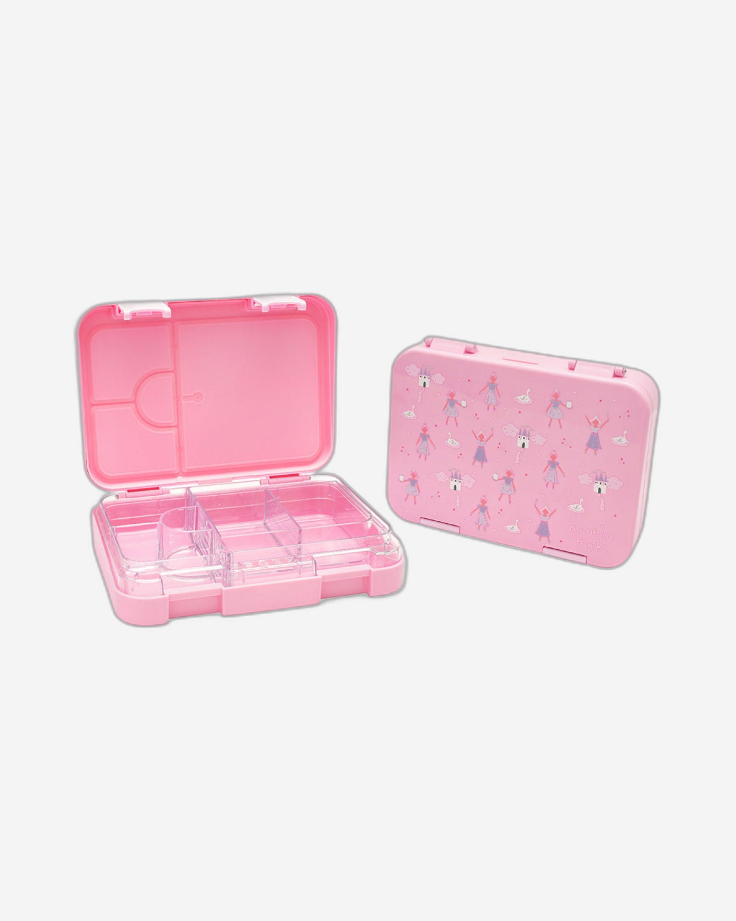 Bamboo Bark Lunch Box Pink Ballerina Castle Print – Jashanmal