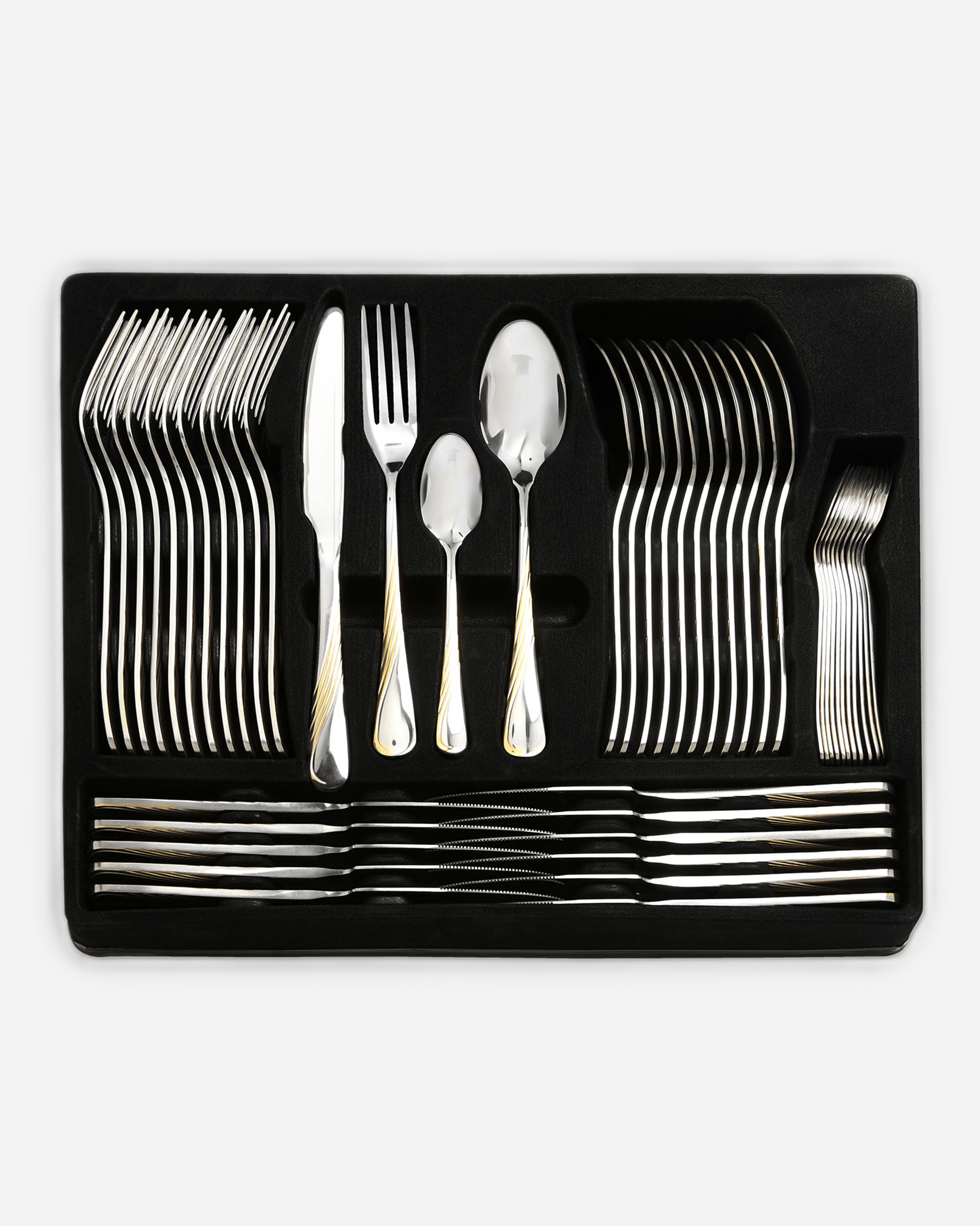Buy Winjoy Clooney 68Pc Cutlery Set Gold Plated Online in UAE | Jashanmal