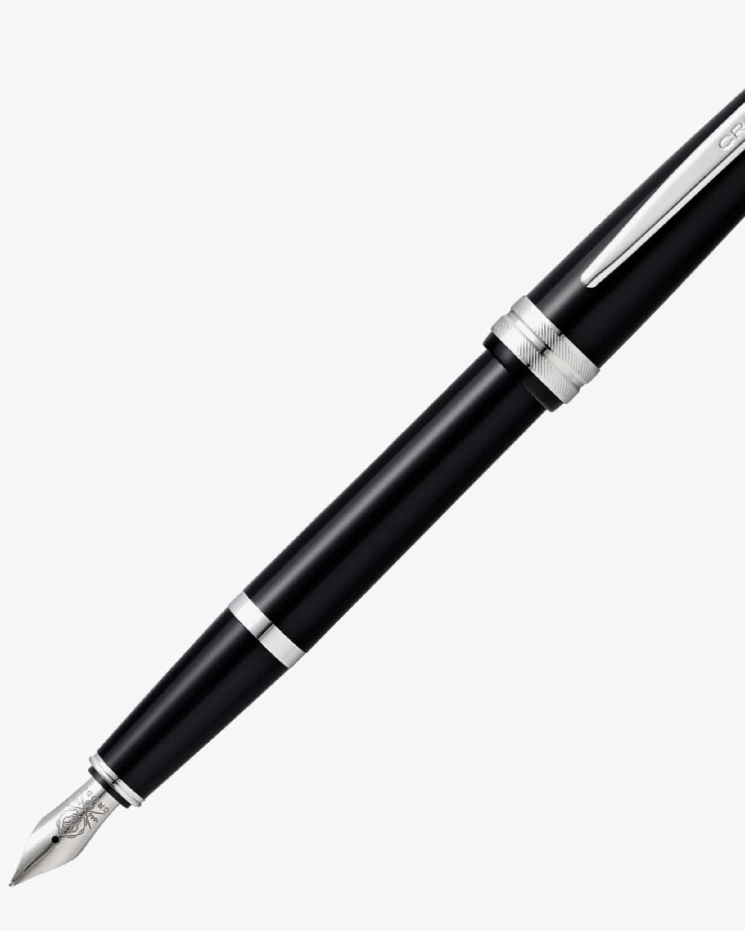 Buy Cross Bailey Light™ Polished Black Resin Medium Nib Fountain Pen ...