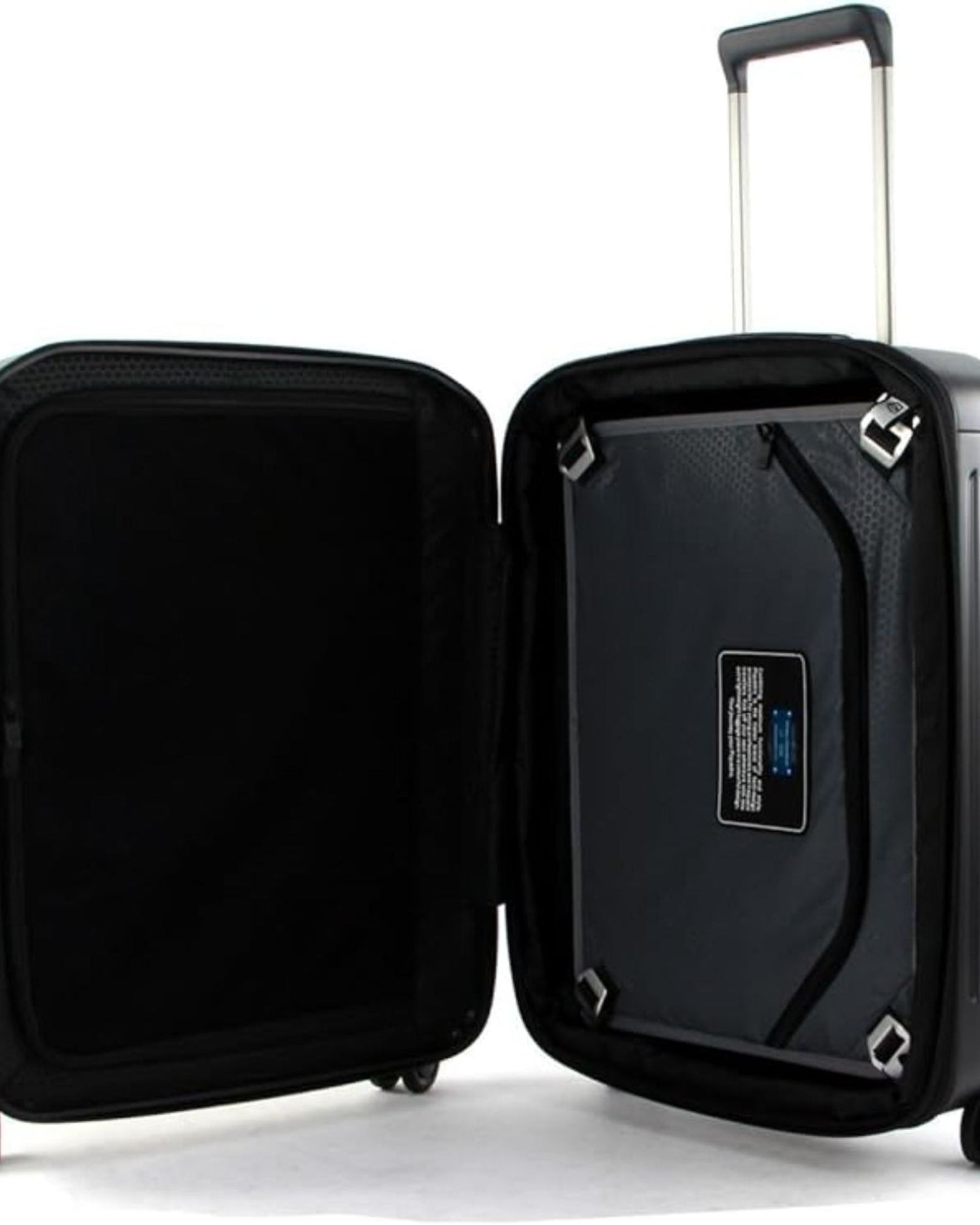 Piquadro Pq-Light Cabin Size Expandable Hardside Spinner Matt Black