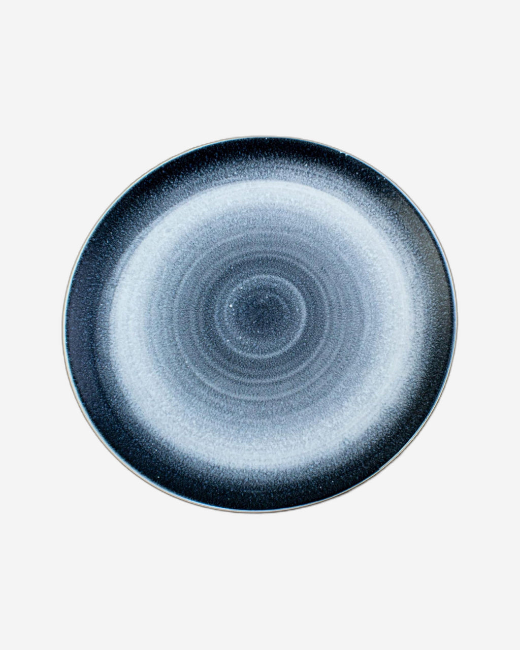 Bone China Shallow Reactive Scandi Dinner Plate 27Cm Blue, White/Blue