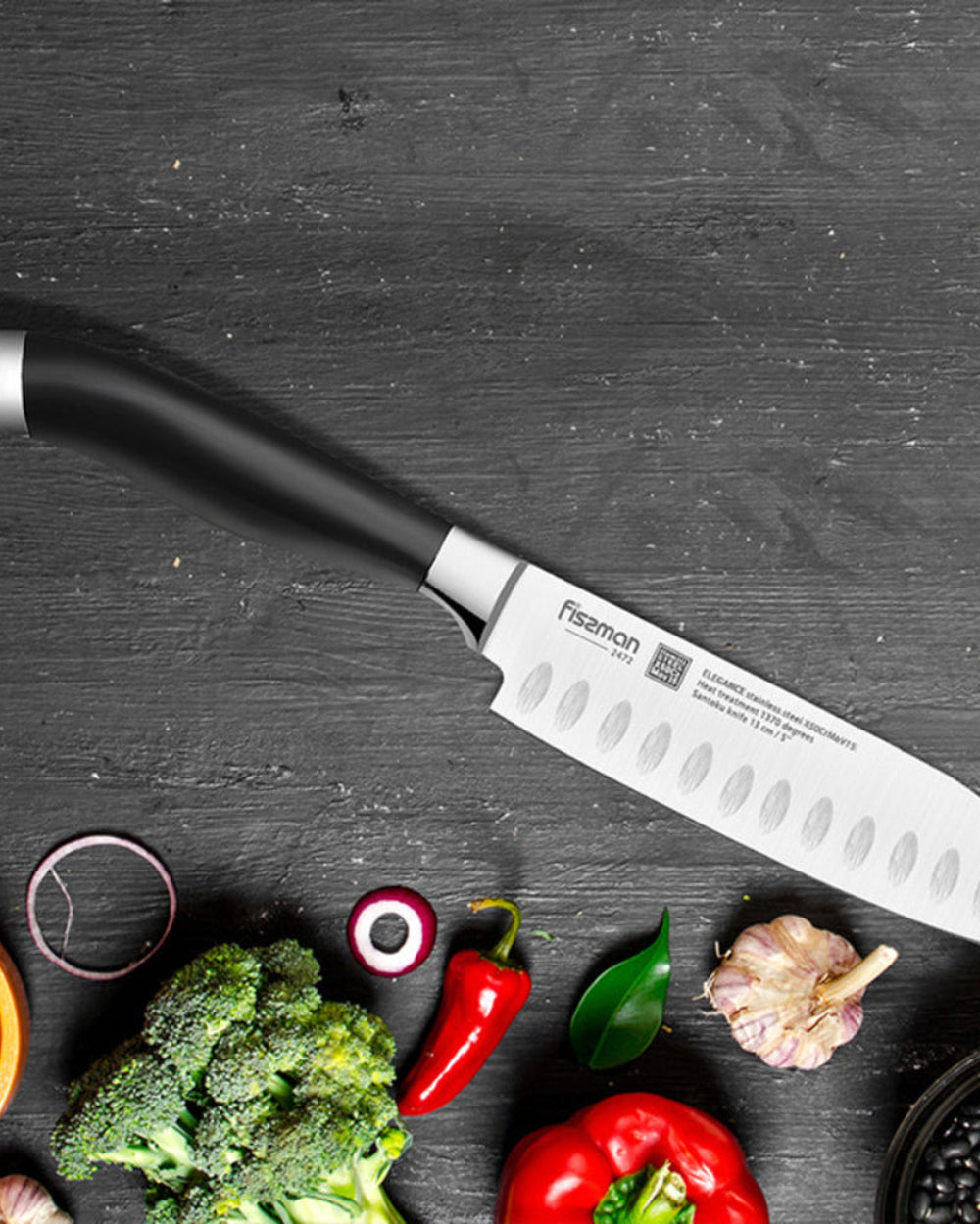 Fissman 5 Santoku Knife Elegance (X50crmov15 Steel)