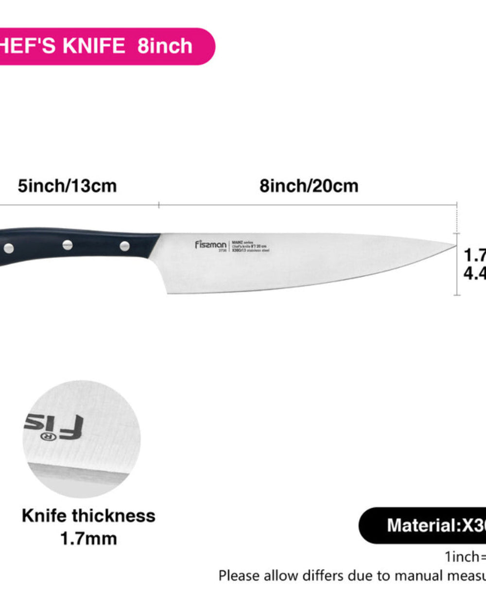 Fissman 8 Chefs knife MAINZ (X30Cr13 steel)