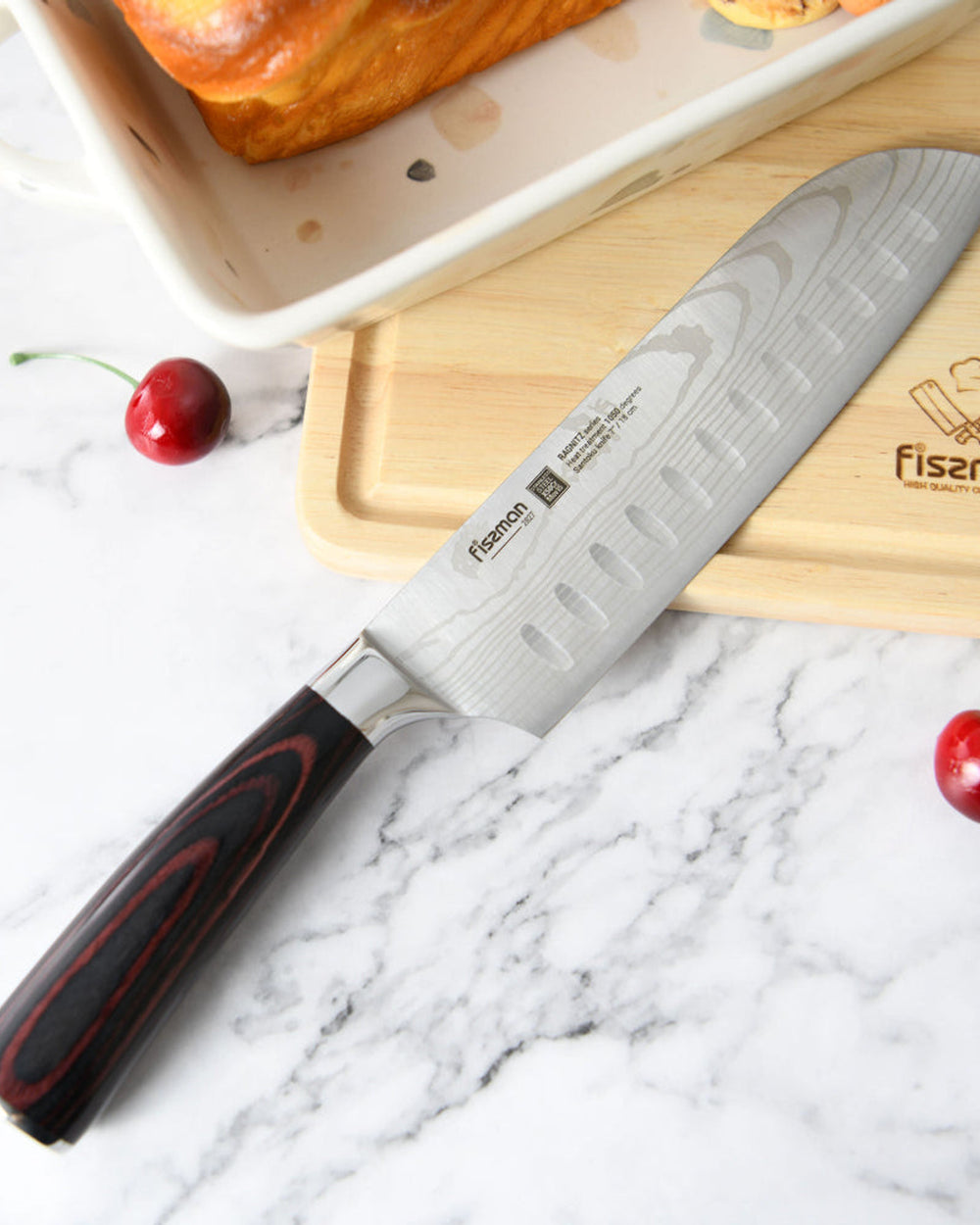 Fissman 7'' Santoku Knife Japanese Utility Knife, German Alloy X50CrMo