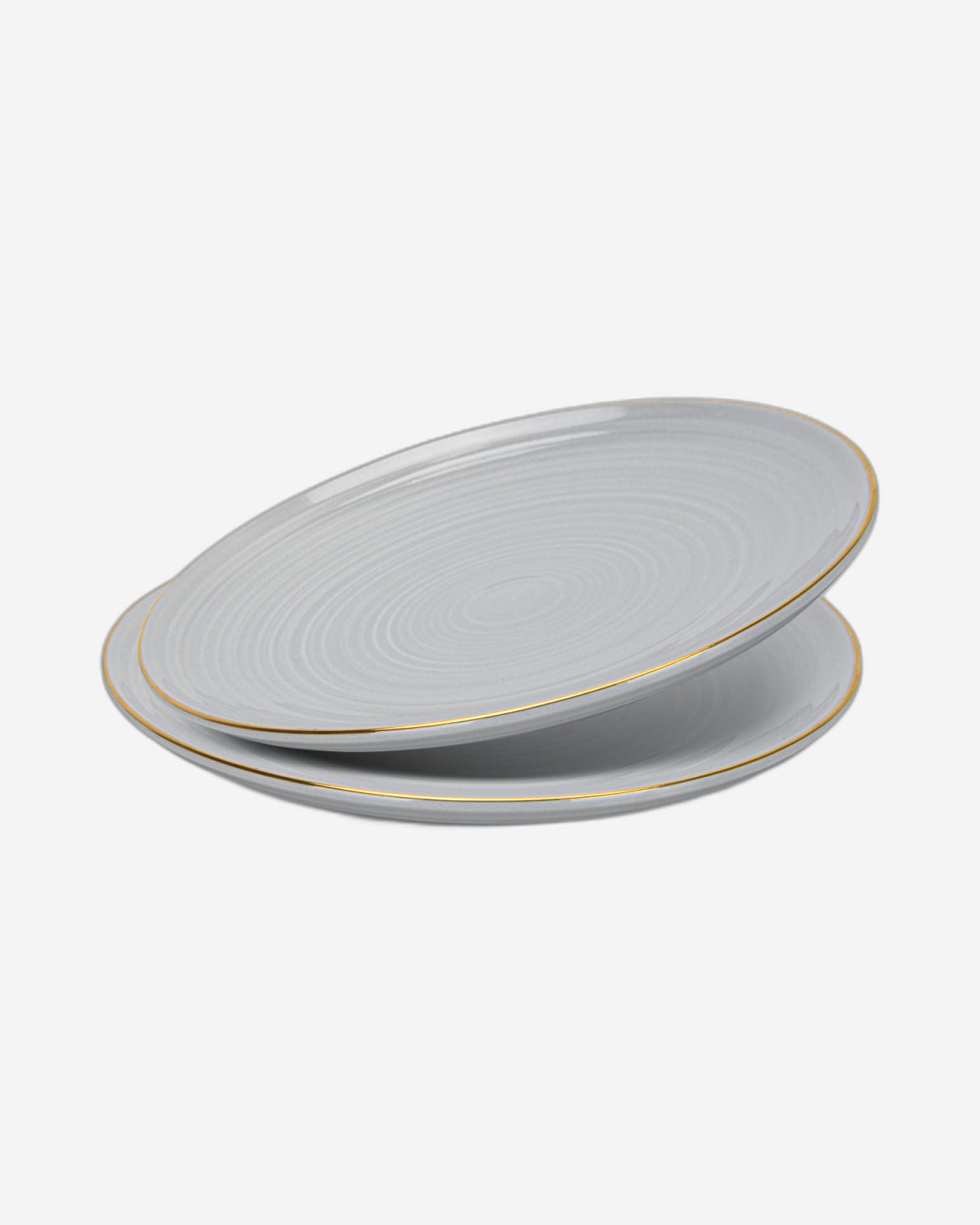 Fissman 2-Piece Plates Firmina Gray 21cm New Bone China