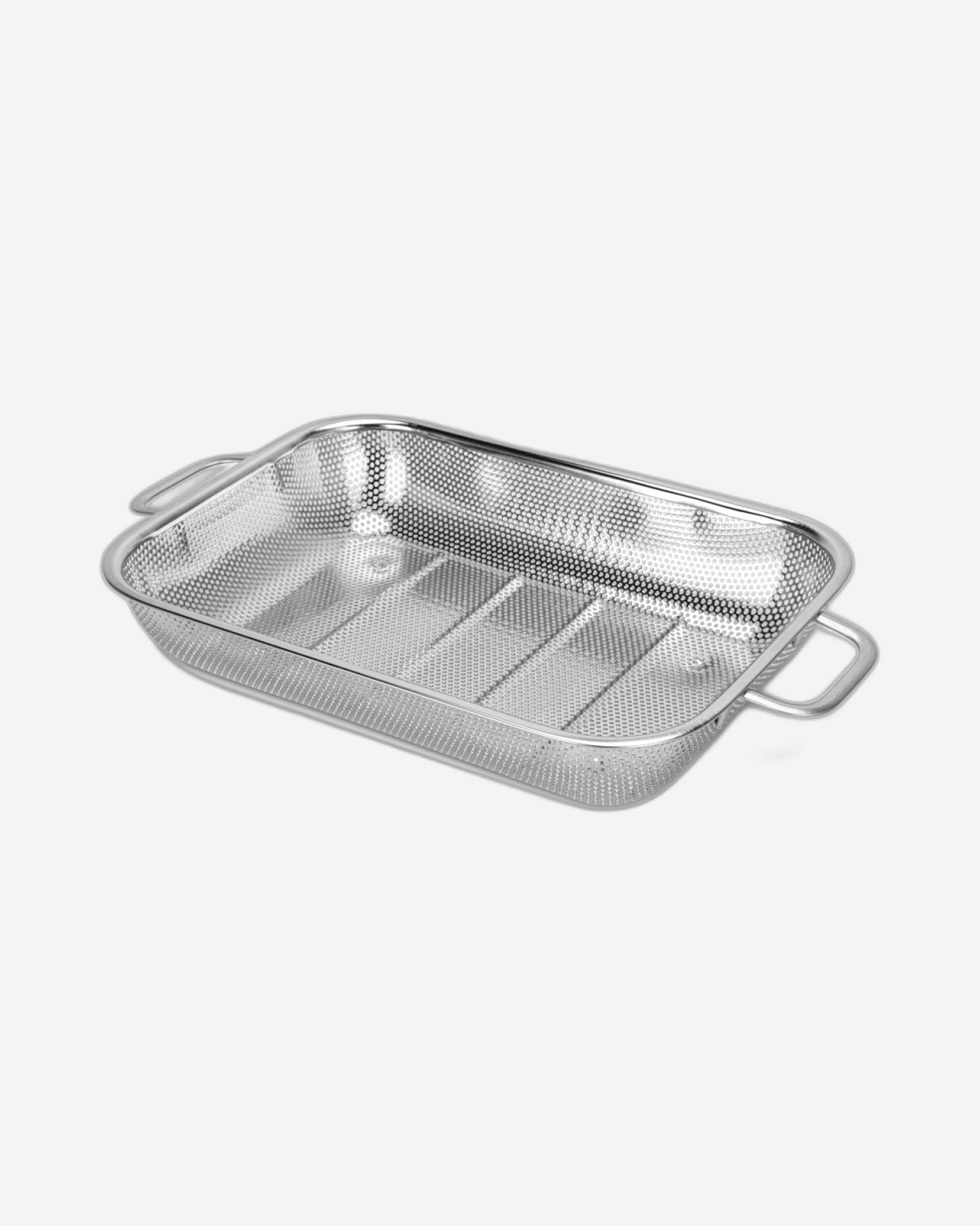 Fissman Rectangle Colander 36x21.5cm, Stainless Steel Mesh