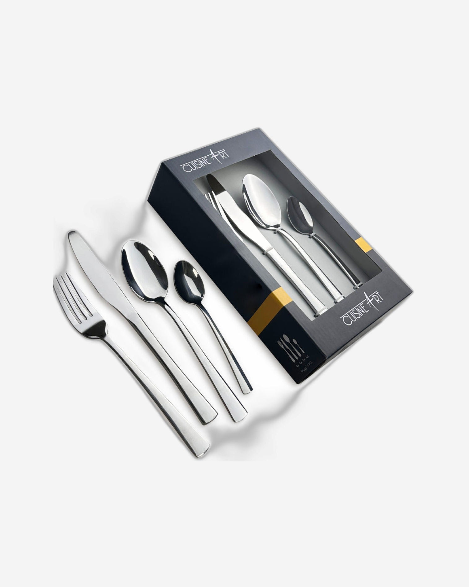 Buy Cuisine Art Cutlery Set 16Pc Chole Silver Online in UAE | Jashanmal