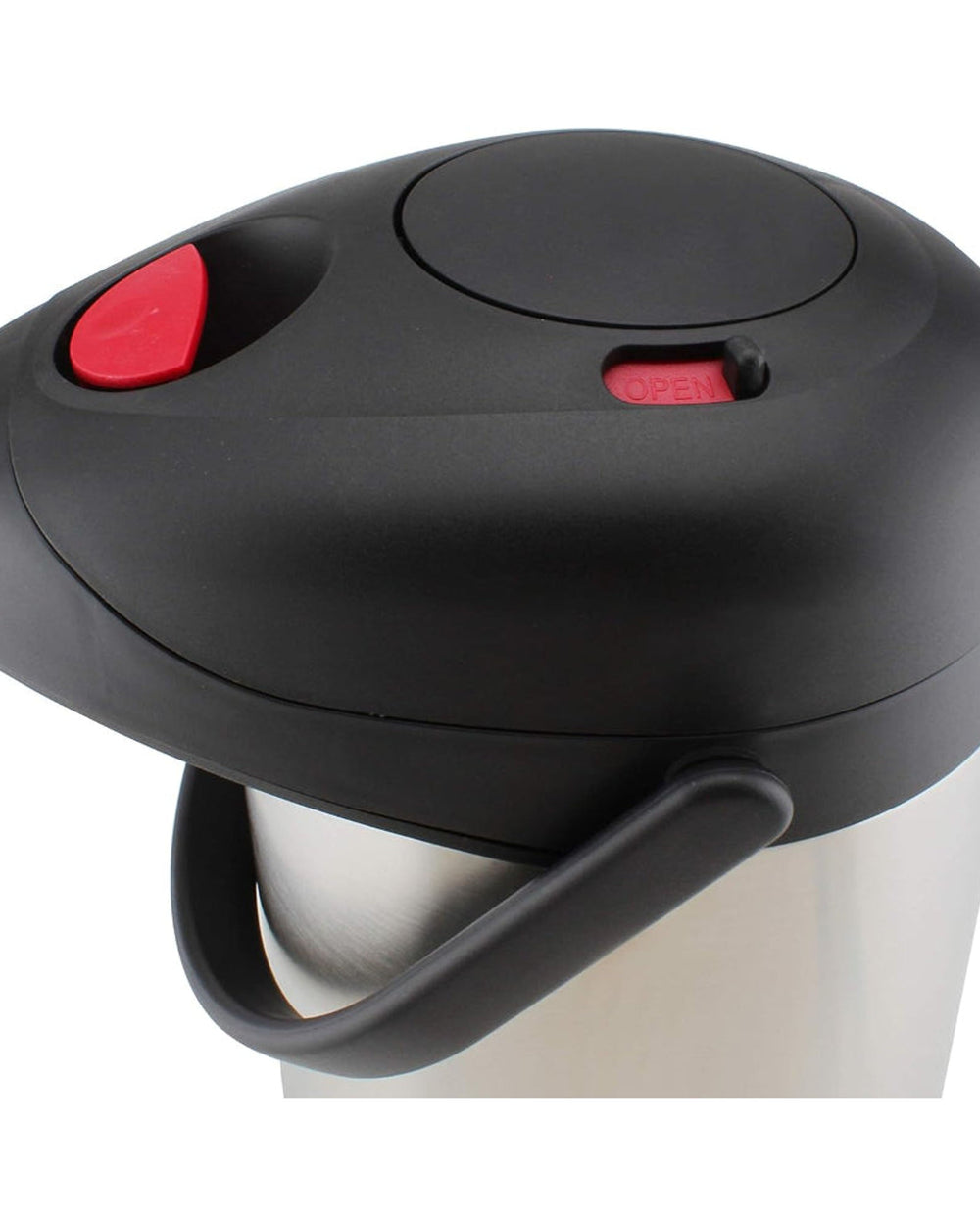 Nessan Insulated Stainless Steel Pump Flask, Silver, 3L | Double Wall