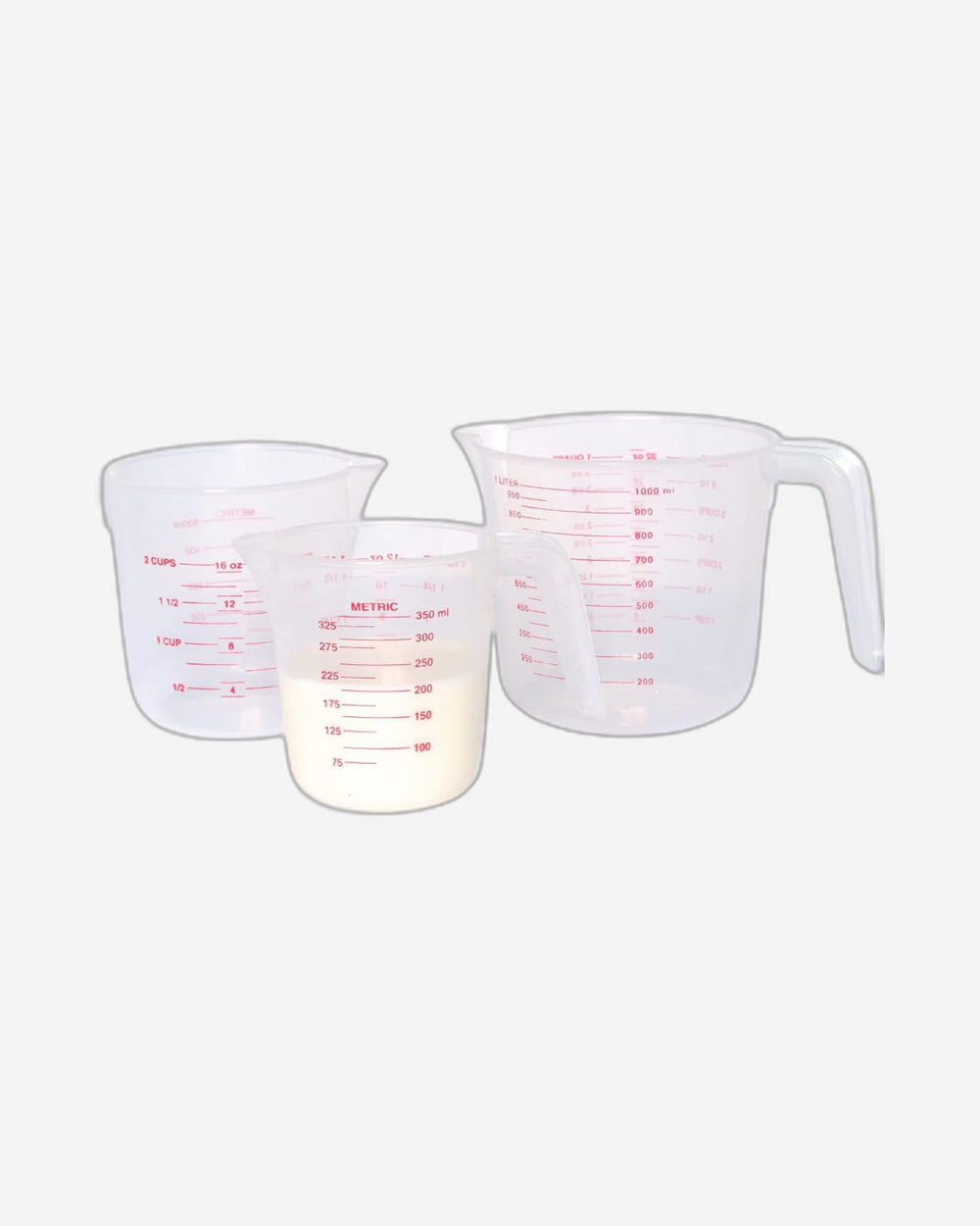Kc Measuring Jug Set Of 3 Plastic