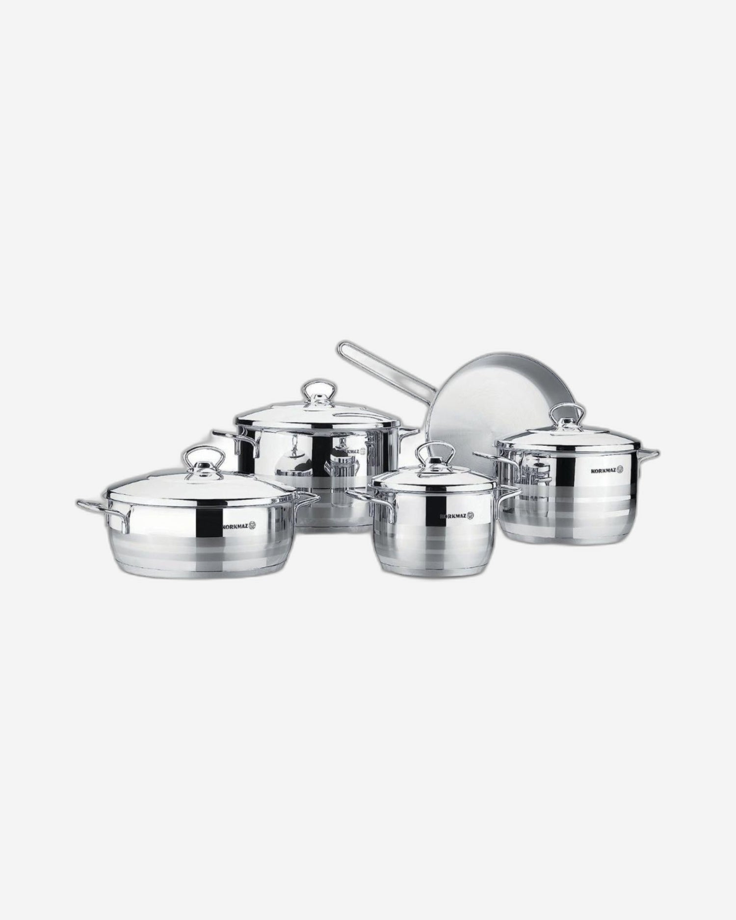 Korkmaz Astra Extra 9 Pcs. Induction Base Cookware Set