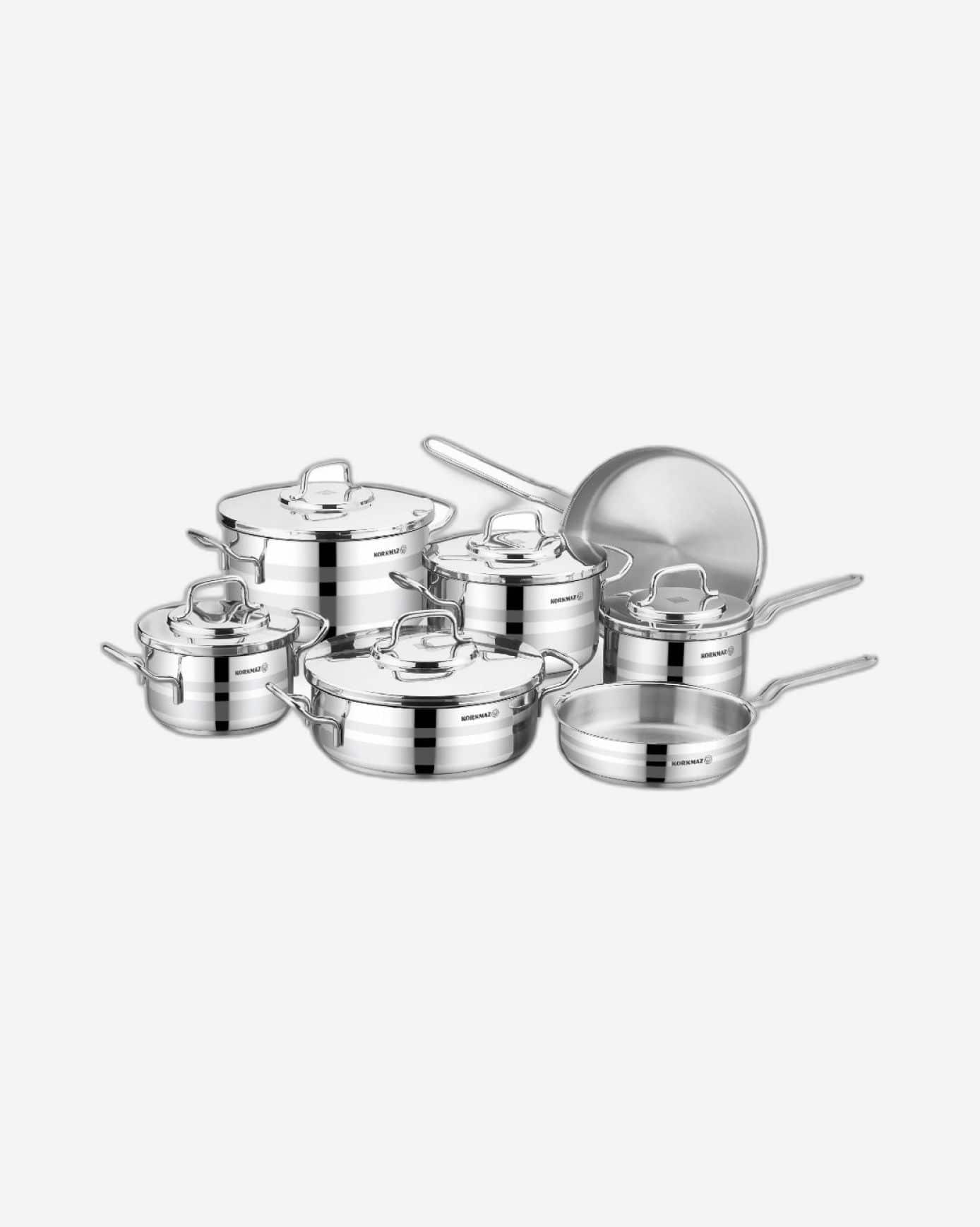 Buy Korkmaz Astron Pans Set 12Pc Induction Online in UAE | Jashanmal
