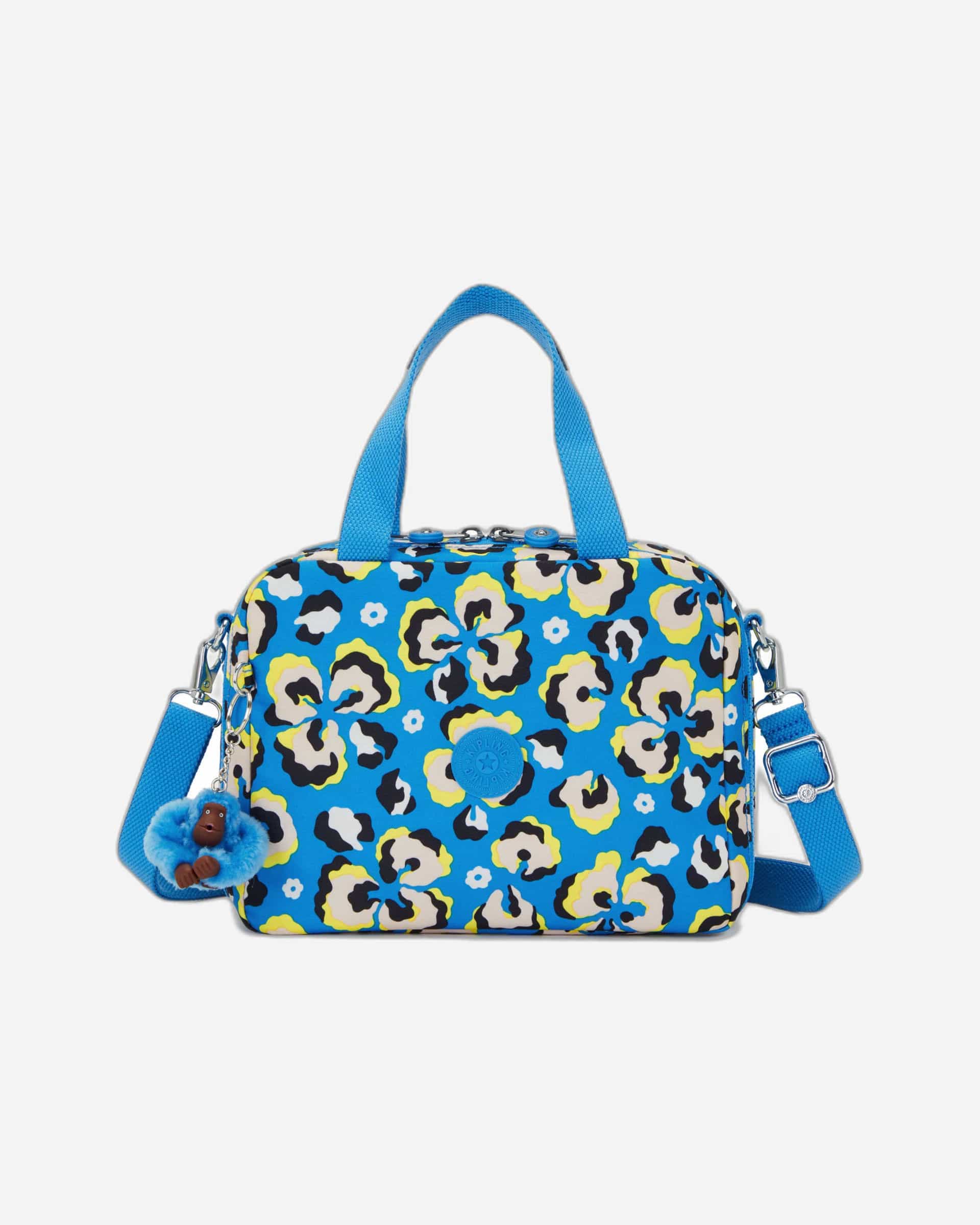 Buy Kipling Miyo Leopard Floral Large Lunch Bag with Trolley Sleeve ...