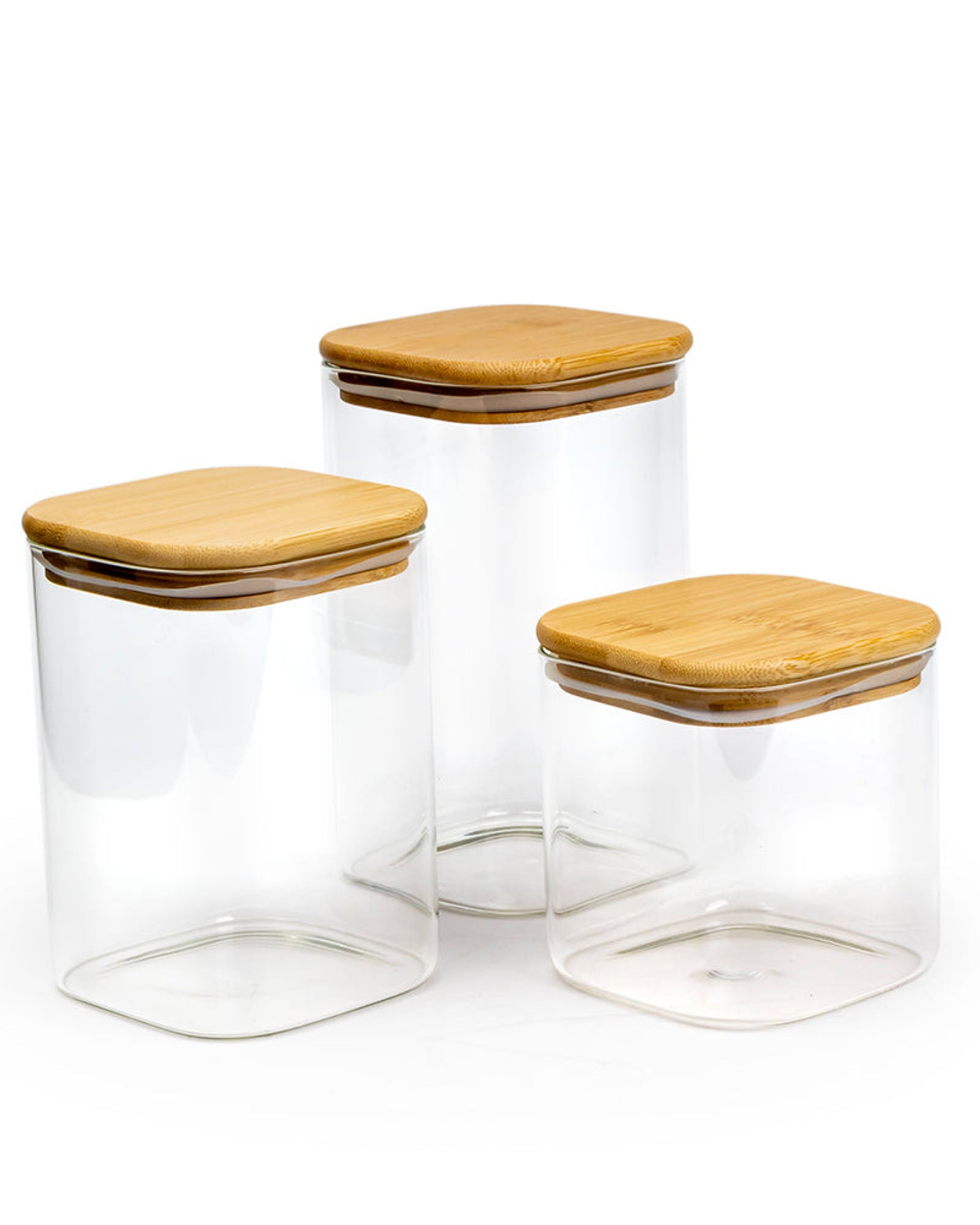 Buy Cuisine Art Storage Jar Set 3Pc Square Online in UAE | Jashanmal