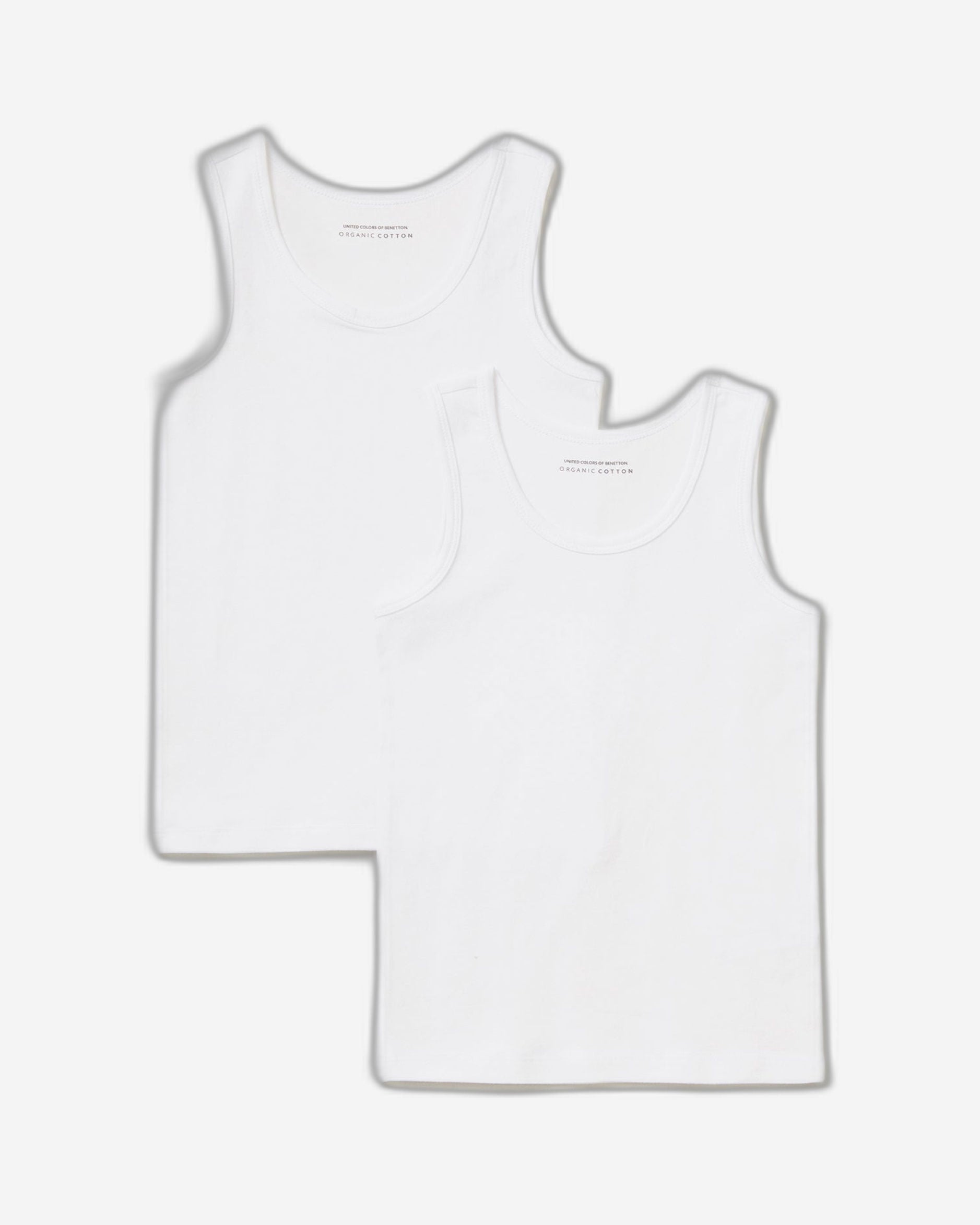 Two tank tops in stretch organic cotton