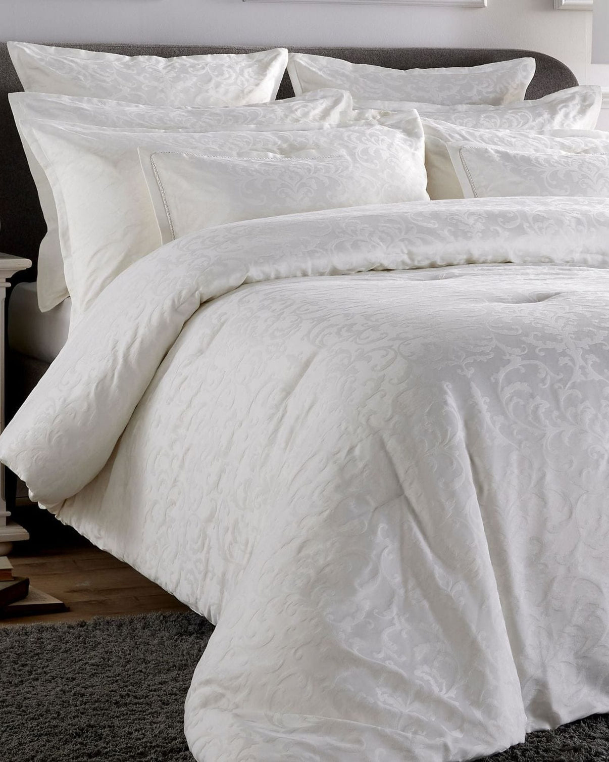 Buy Christy Venice Jacquard Comforter Set 11Pc White Online in UAE ...