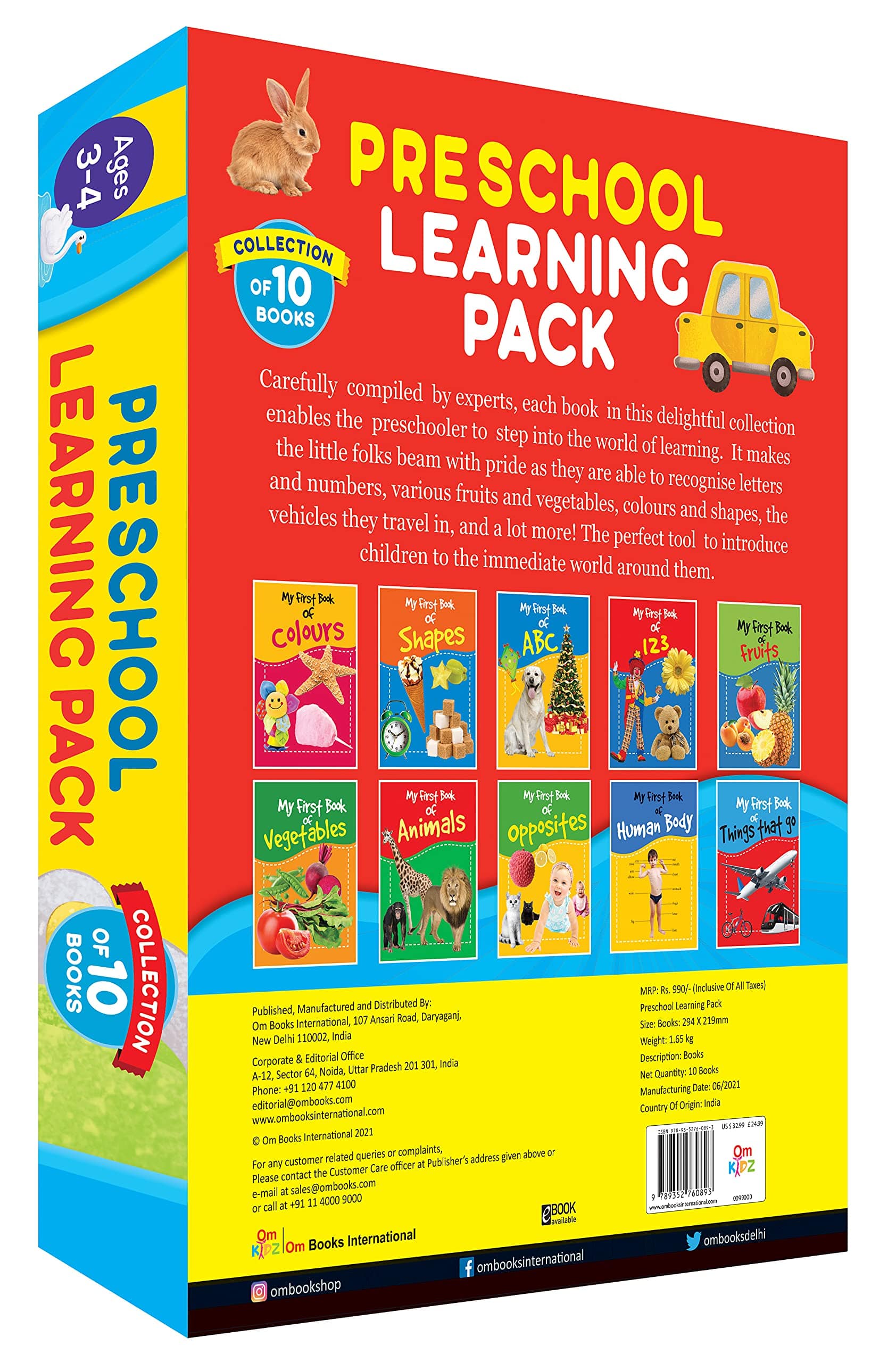 Preschool Learning Pack: Collection of 10 books: Activity Books